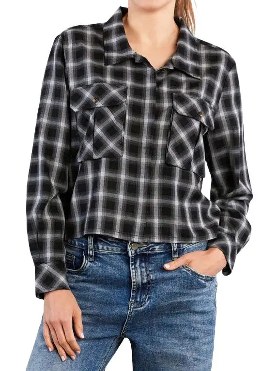 BILLY T Plaid Button-up Shirt - Smoke Plaid