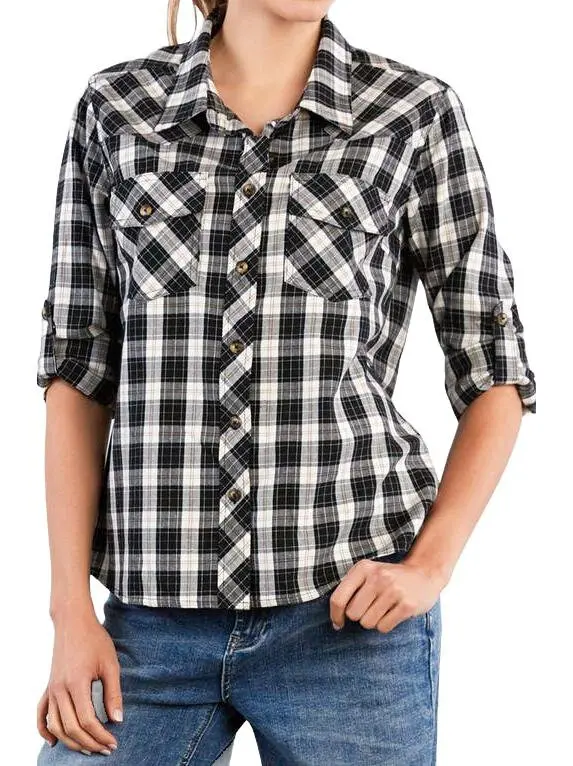 BILLY T Plaid Button-up Shirt - Hay Stack Plaid