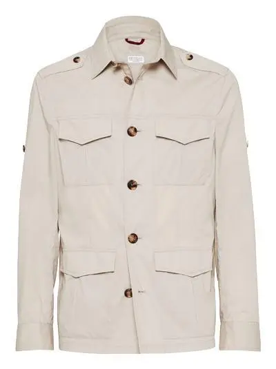 Brunello Cucinelli Unlined Safari Jacket - Cool Beige