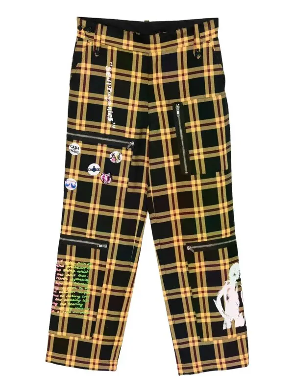 KIDILL Tartan Check Trousers - Yellow