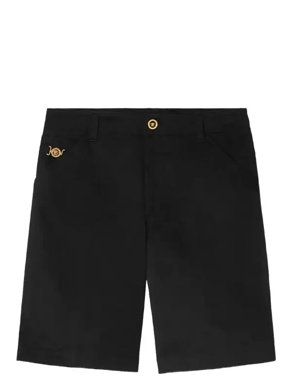 Versace Medusa Biggie Gabardine Shorts - Black