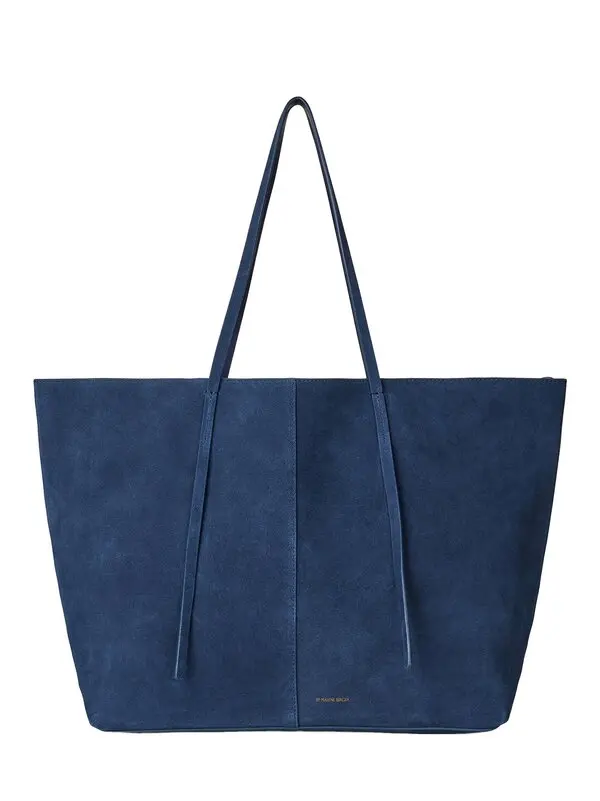 BY MALENE BIRGER Abilla Suede Tote Bag - Midnight Blue