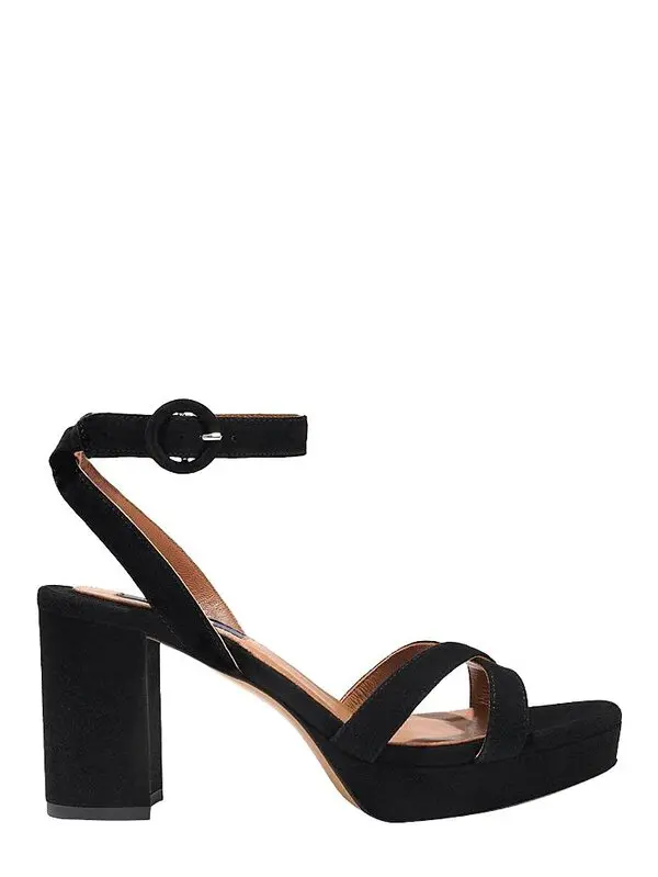 MARGAUX LONNBERG The Platform Sandals - Black Suede