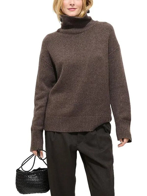 ALEX MILL Nottinghill Turtleneck Sweater - Molasses