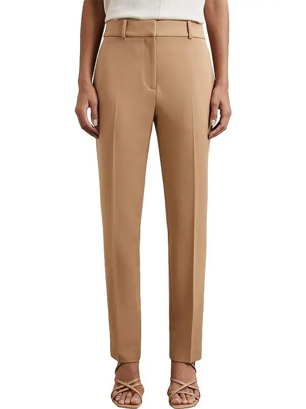 REISS Slim Fit Trousers - Camel