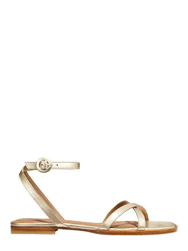 MARGAUX LONNBERG The Flat Sandals - Champagne Nappa