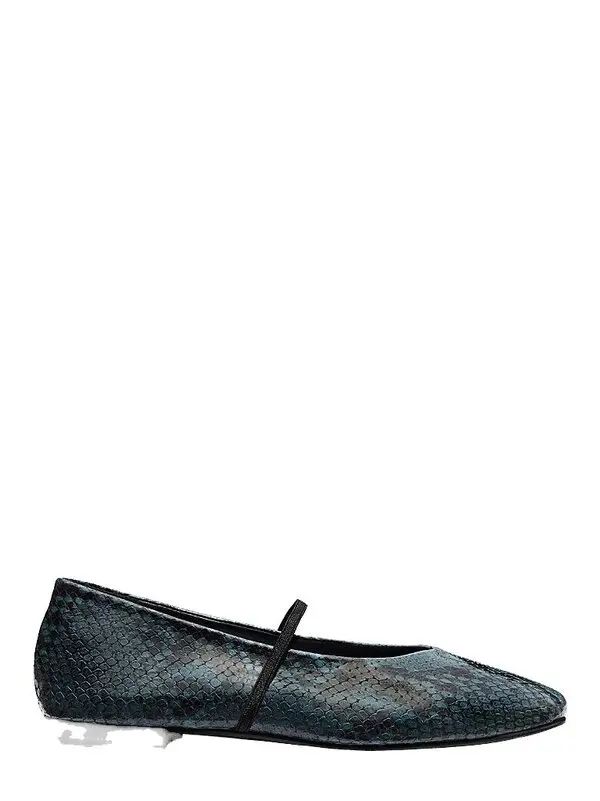 MARGAUX The Phoebe Flats - Aqua Python Embossed