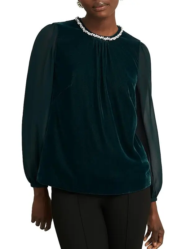 HOBBS LONDON Tallulah Top - Evergreen