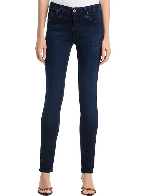 Ag Mid-rise Cigarette Leg Jeans - Blue Dusk