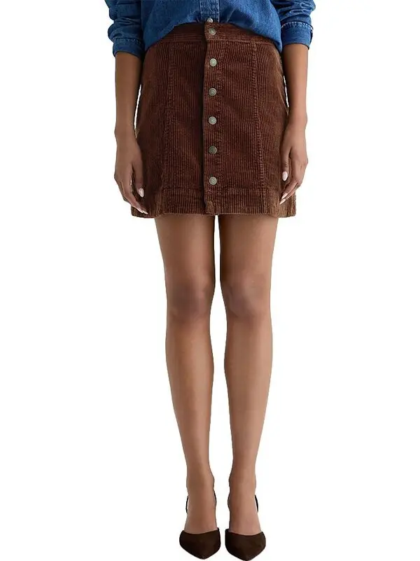 Ag Evie Corduroy A-line Mini Skirt - Coffee Bean