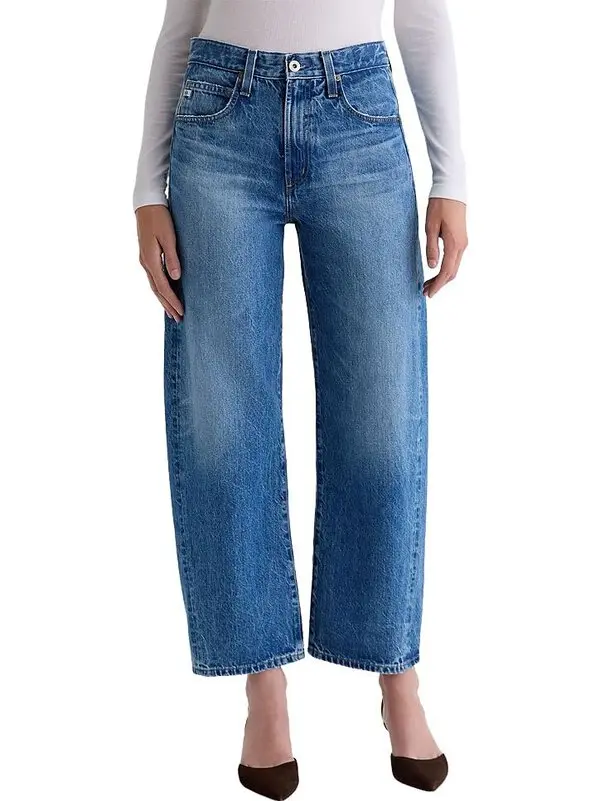 Ag Hattie High-rise Barrel-leg Jeans - Candid