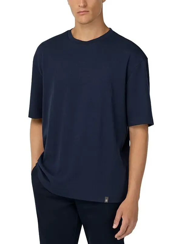 Boggi Milano Pima Cotton Interlock Tee Exclusive - Dark Navy