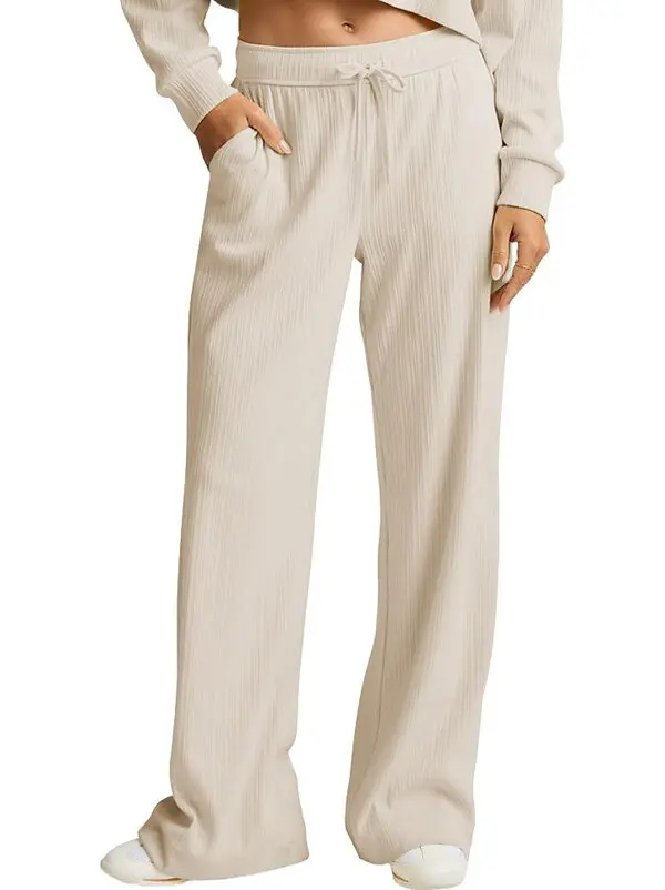 Beyond Yoga Breathe Easy Ribbed Pants - Ivory