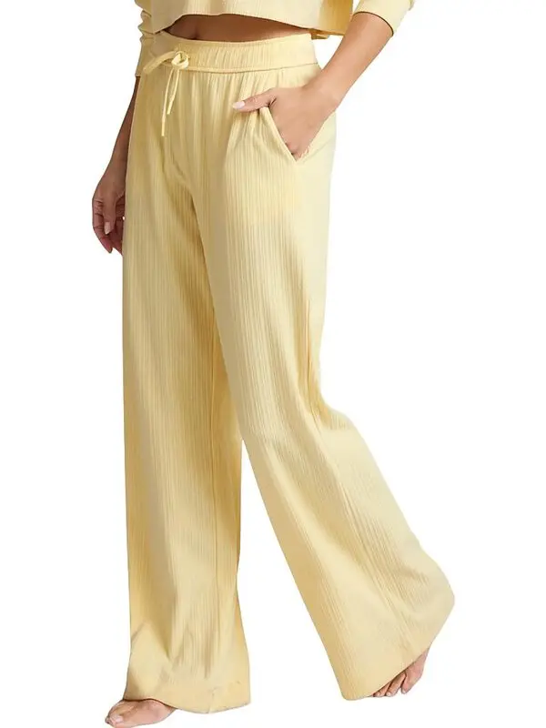 Beyond Yoga Breathe Easy Ribbed Pants - Yellow Swirl