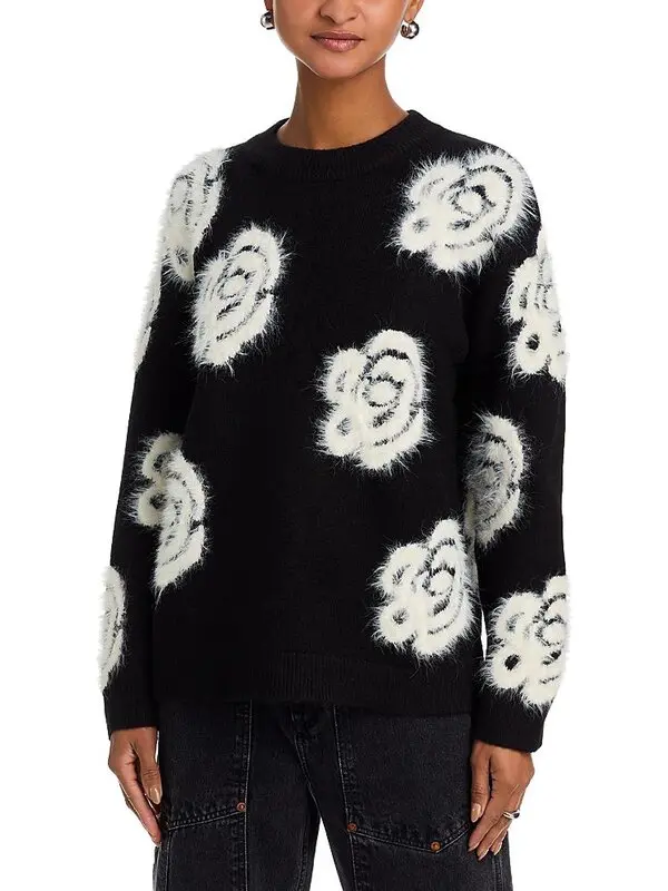 LOST + WANDER Eva Rose Sweater - Black/white