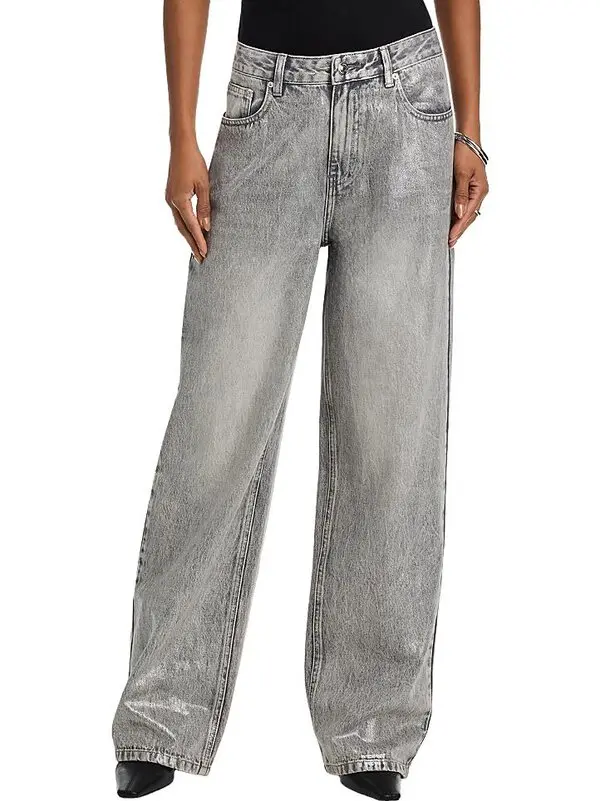 Steve Madden Zo High-rise Straight Jeans - Silver