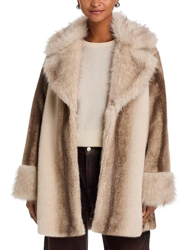 Steve Madden Carmelina Faux Fur Coat - Multi