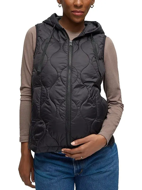 Ingrid & Isabel® Quilted Maternity Vest - Black