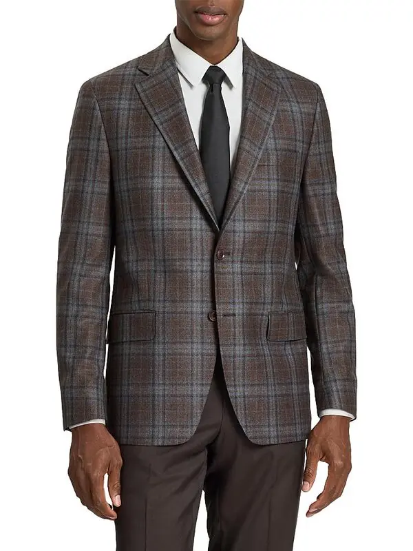 Ted Baker London Winfred Plaid Modern Fit Suit Jacket - Brown/blue