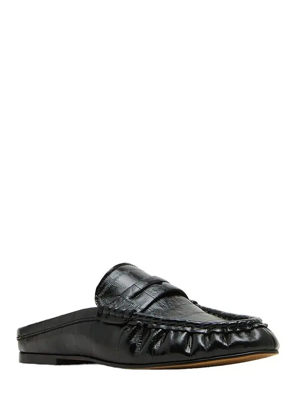 Steve Madden Rafe Penny Loafer Mules - Black