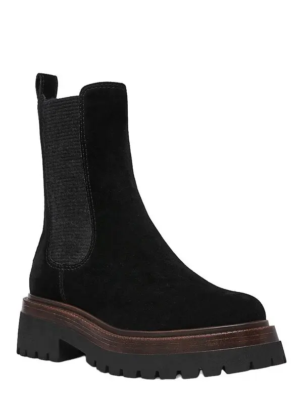Steve Madden Blitzen Stretch Ankle Boots - Black Suede