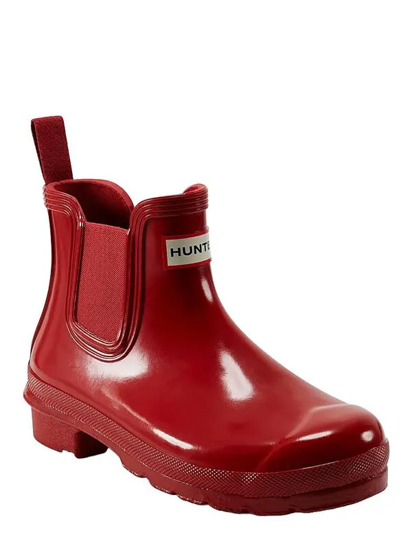 Hunter Original Chelsea Gloss Rain Boots - Military Red