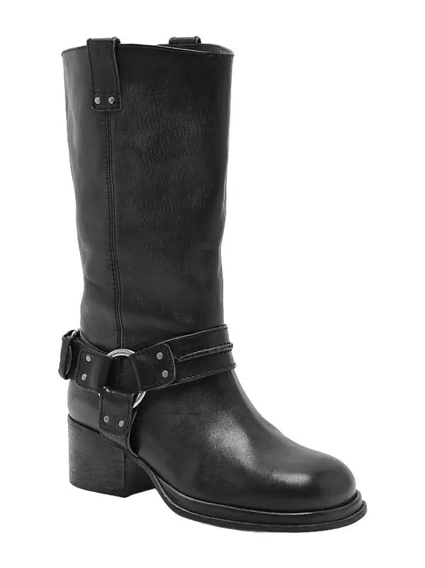 Free People Anok Harness Boots - Black Distressed
