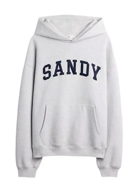 Gap X Sandy Liang Extra Heavyweight Logo Hoodie - Grey