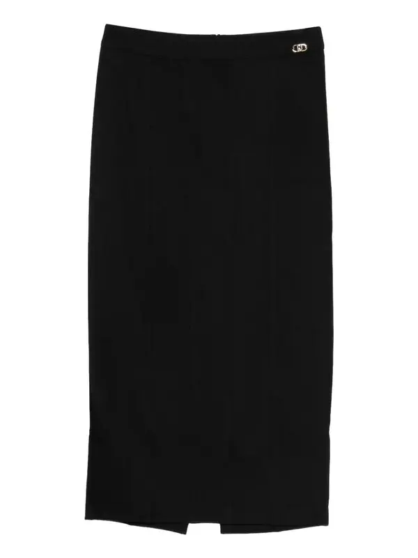 Liu Jo Logo-plaque Midi Skirt - Black