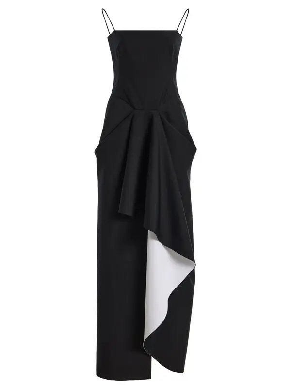 Givenchy Wool-mohair Midi Wrap Dress - Black