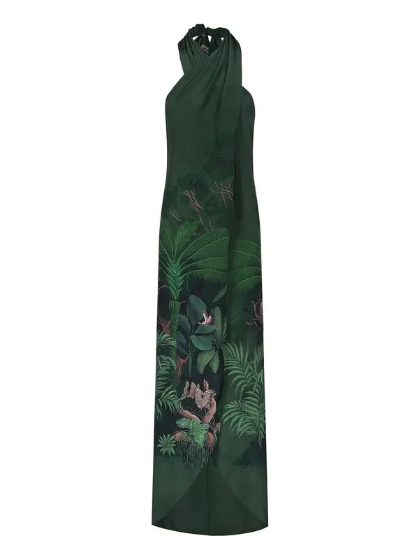 Johanna Ortiz Silent Water Silk Longline Top - Print
