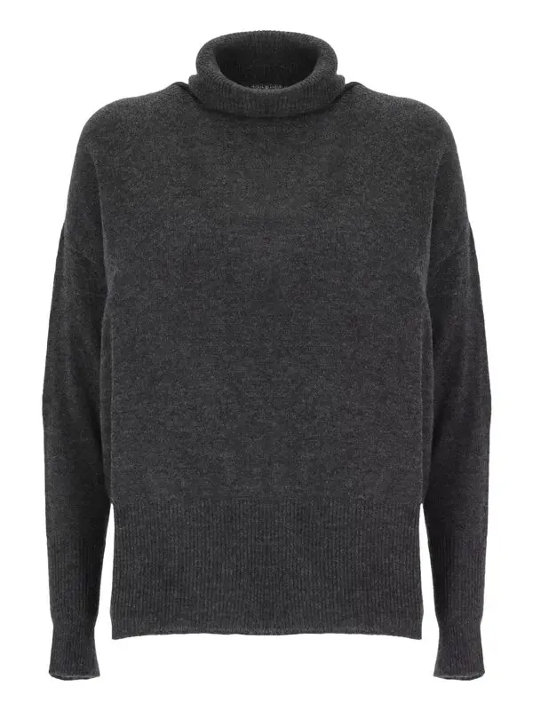 OLIVER LATTUGHI High-neck Long Sleeve Sweater - Grey