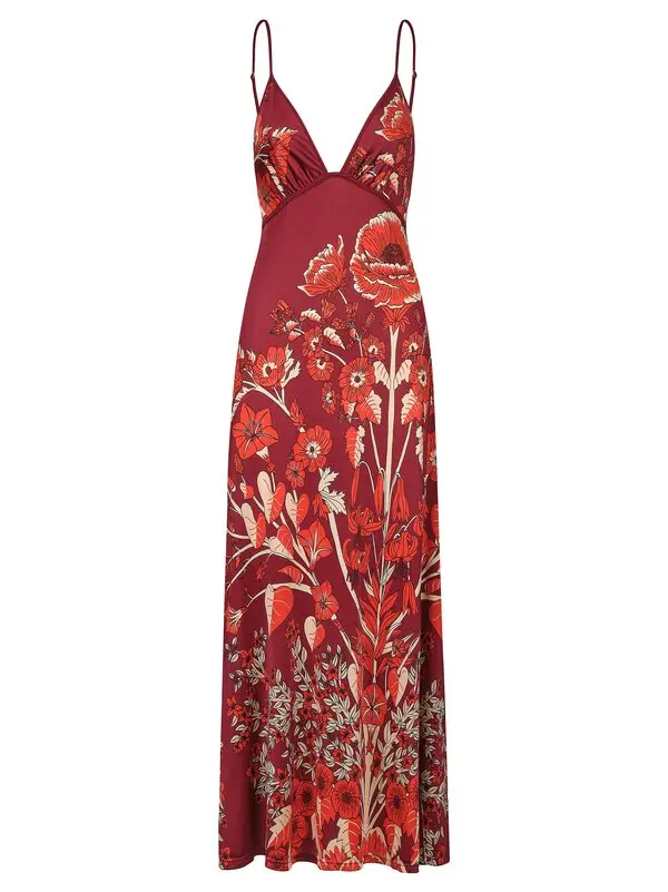 Johanna Ortiz Sendero De Astromelias Jersey Maxi Dress - Print