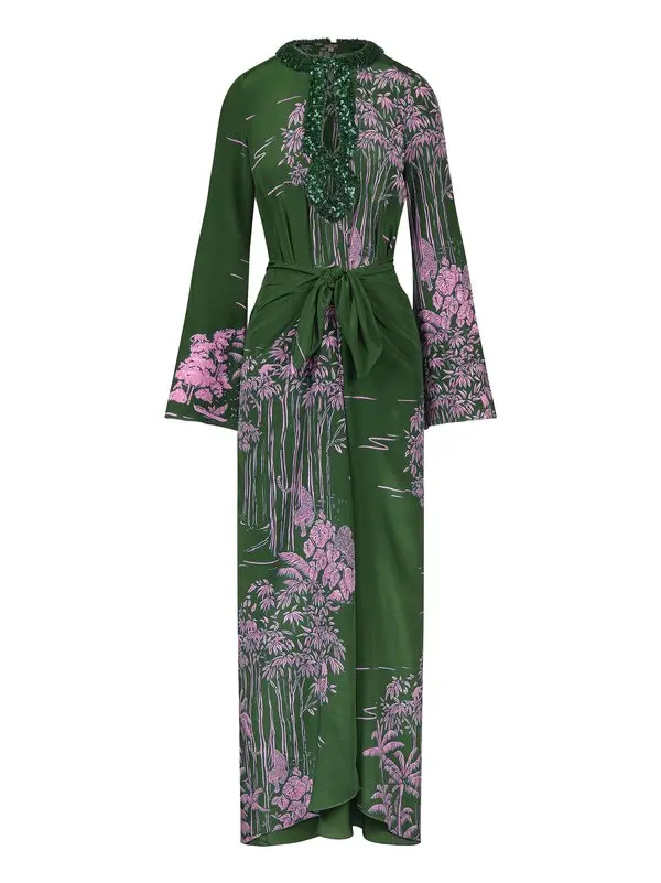 Johanna Ortiz Modern Landscape Silk Tunic Dress - Print
