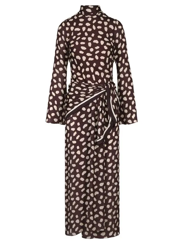 Johanna Ortiz Elegancia Gitana Silk Maxi Dress - Print