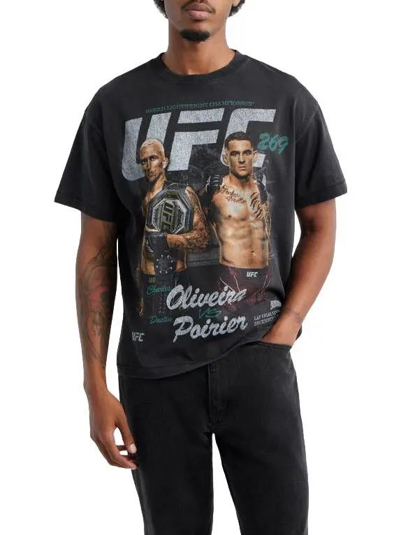 ID SUPPLY CO Ufc 269 Oliveria Vs Poirier Graphic T-shirt - Washed Black