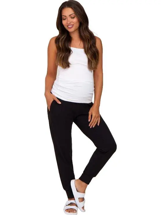 PINKBLUSH Maternity Joggers - Black