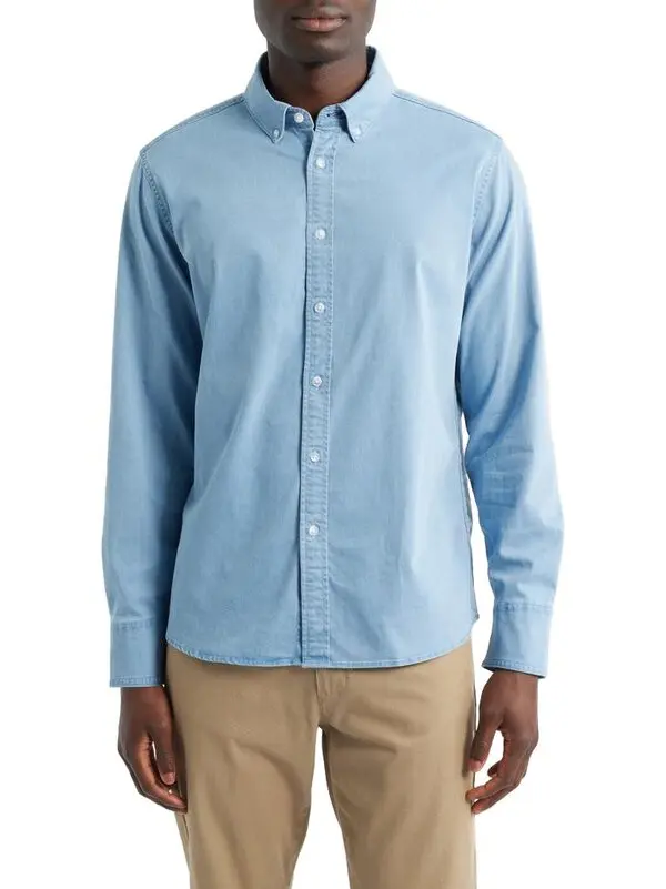 Mizzen+main Nash Chambray Button-down Shirt - Light Wash