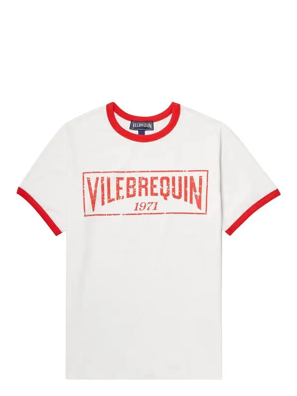 Vilebrequin Partisol Logo-print Cotton-jersey T-shirt - White