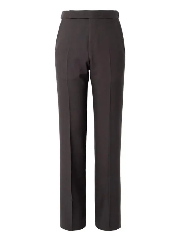 TOM FORD Tapered Grain De Poudre Wool Suit Trousers - Brown