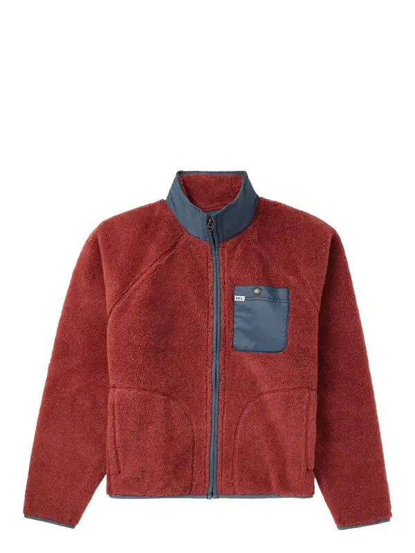 Ralph Lauren Logo-appliquéd Fleece Jacket - Red