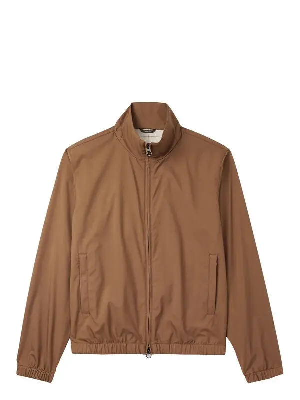 Loro Piana Storm System® Twill Bomber Jacket - Brown