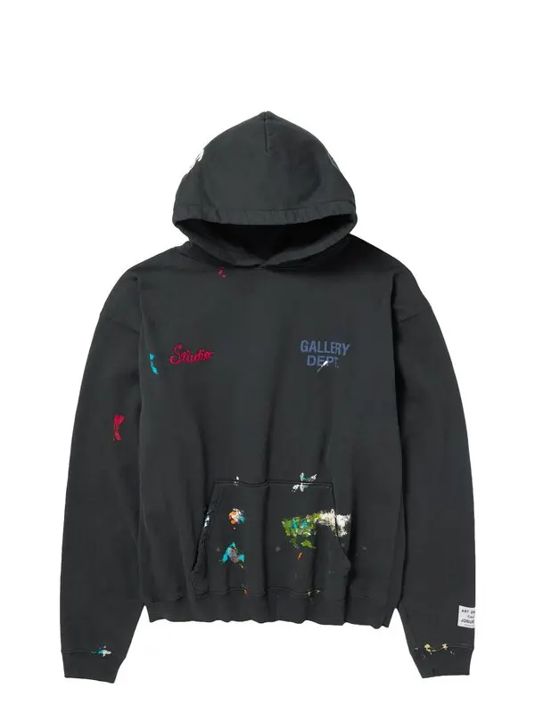 GALLERY DEPT. Paint-splattered Hoodie - Black