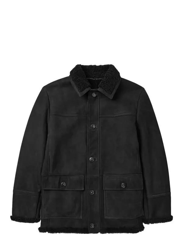 Canali Shearling Jacket - Black