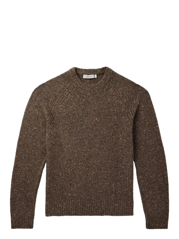 Canali Wool-blend Crewneck Sweater - Brown