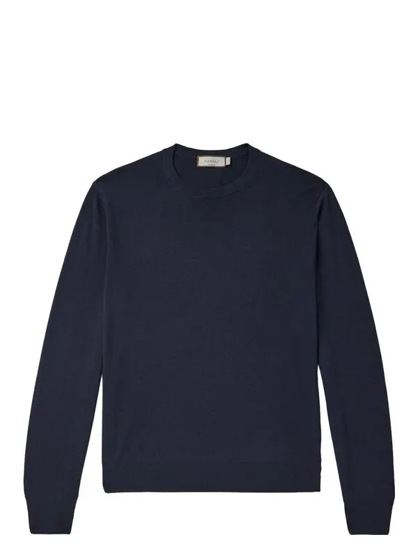 Canali Slim-fit Cashmere Sweater - Blue