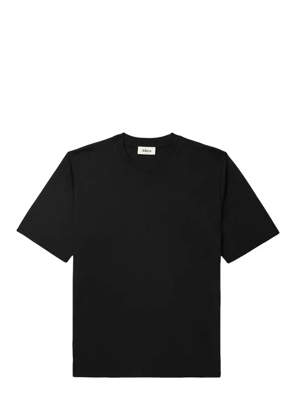 Altea Cecil Lyocell And Cotton-blend Jersey T-shirt - Black