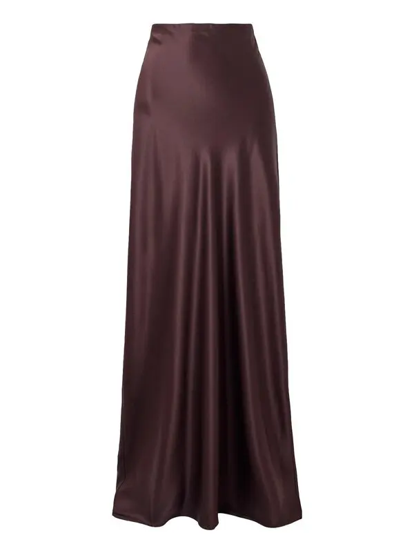 Veronica Beard Medina Silk-blend Maxi Skirt - Brown