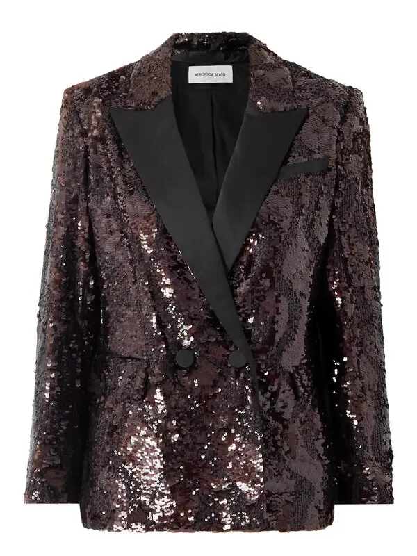 Veronica Beard Sevyn Sequined Satin Jacket - Multi
