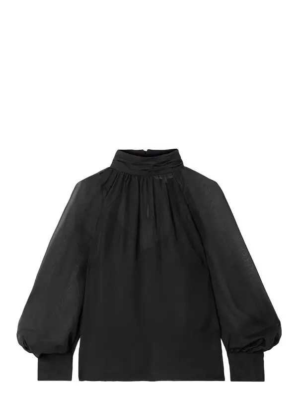 Veronica Beard Alyssa Silk-chiffon Blouse - Black